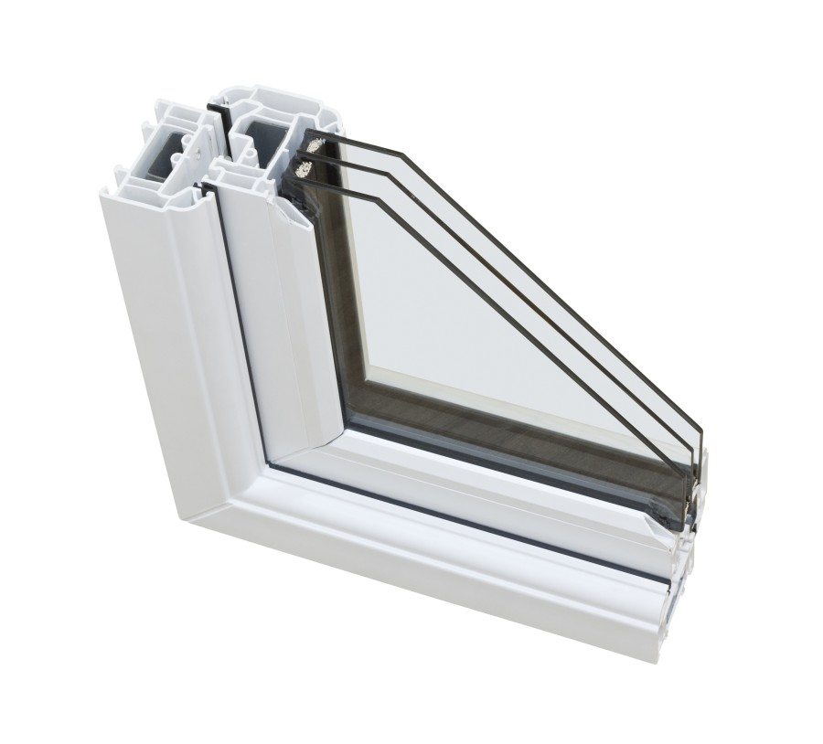 UPVC triple glazing cross section - Pro Construction Guide